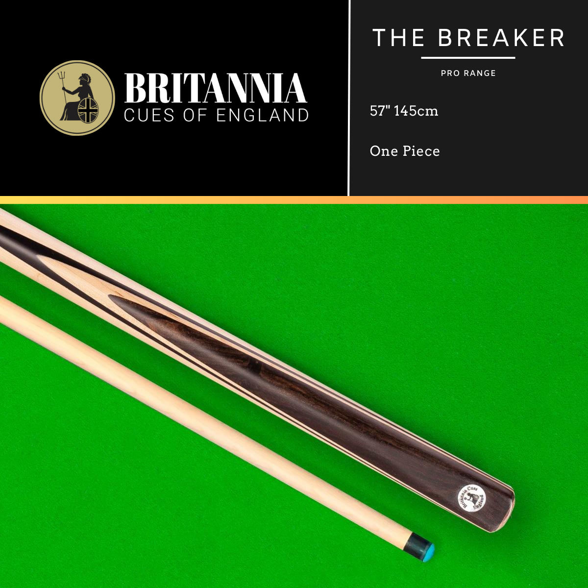 Britannia One Piece Breaker Pro Range British Pool Cue – TableTime Sports