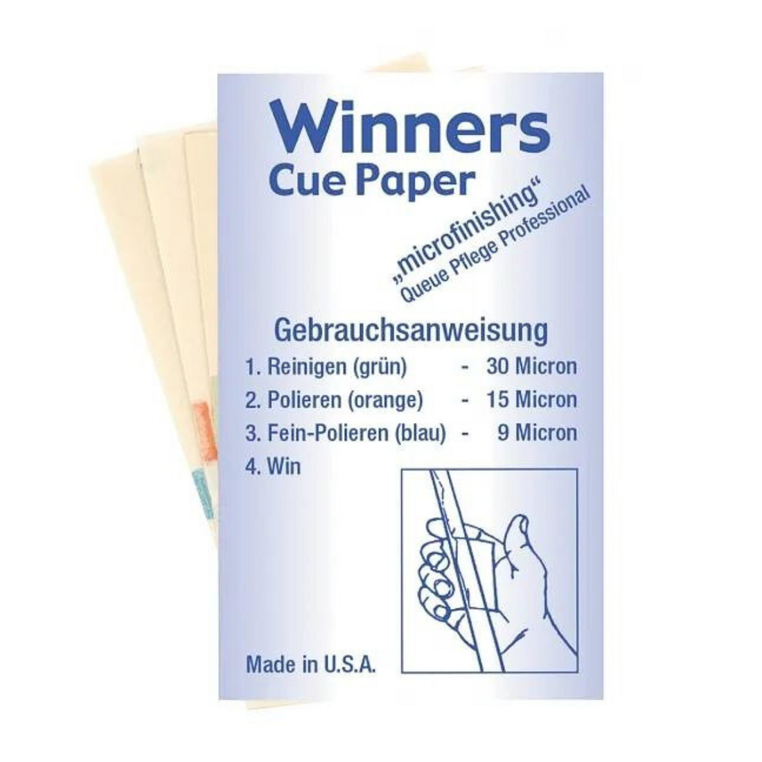 Winners Pool & Snooker Micro Abrasive Cue Papers – TableTime Sports