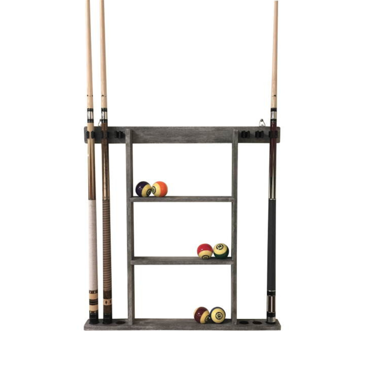 The Buffalo Wall Mount Pool Cue & Ball Rack Grey – TableTime Sports